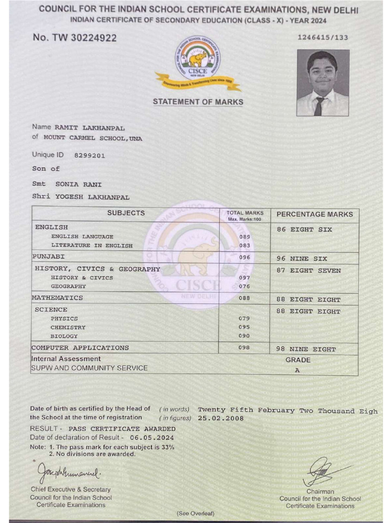 Mark Sheet | PDF