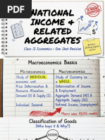 Class 12 National Income Notes | PDF | Cost Of Living | Measures Of ...