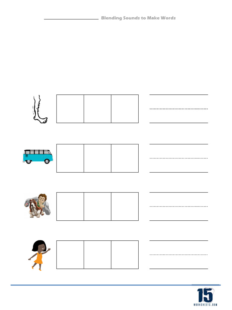 Blending Sounds To Make Words: Say It Blend The Letters Write The Word ...