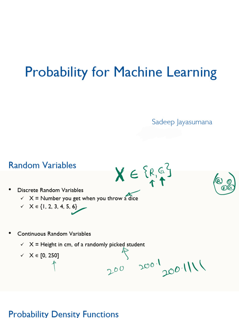 Probability Concepts for Machine Learning | PDF | Probability ...