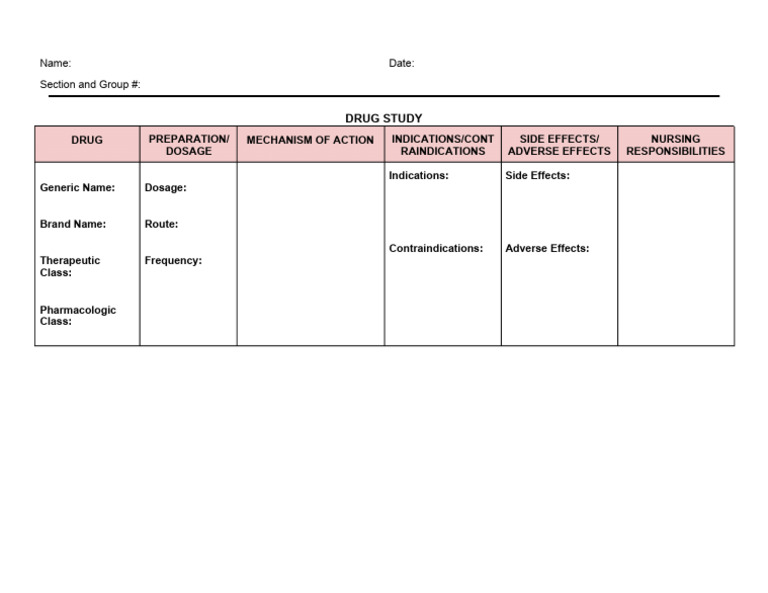 Drug Study Template - PDF - 20260119 - 183928 - 0000 | PDF