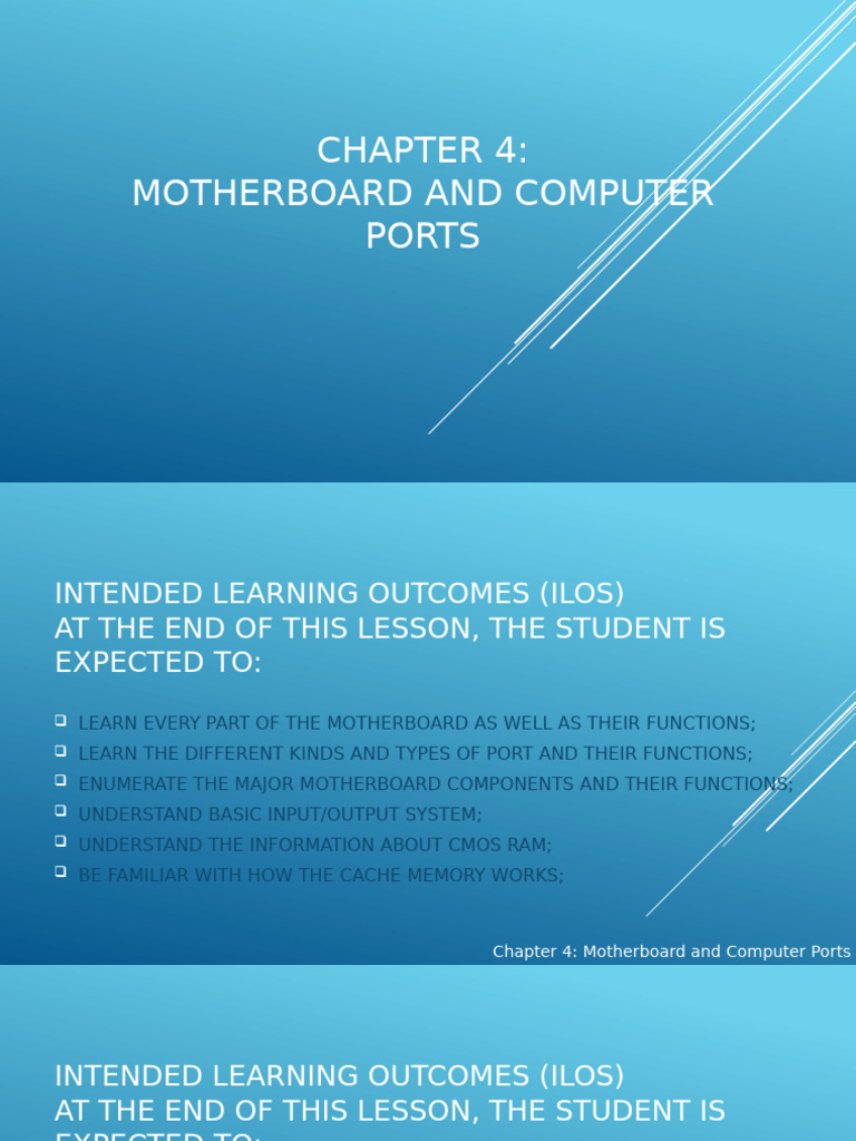 Motherboard Components and Ports Guide | PDF | Usb | Bios