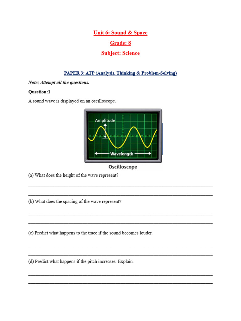 Sound Waves and Space Science Unit 6 | PDF | Waves | Plate Tectonics