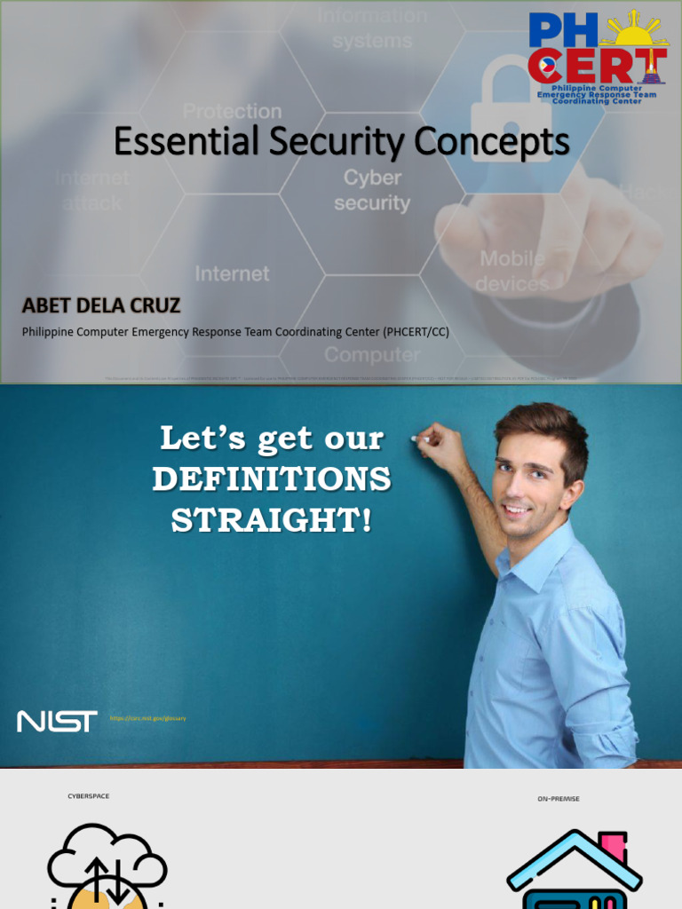 Essential Cybersecurity Concepts for PHCERT | PDF | Security | Computer ...
