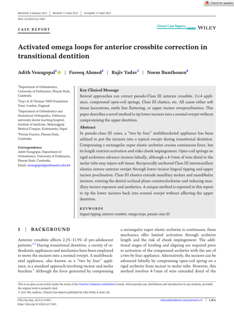 Clinical Case Reports - 2023 - Venugopal - Activated Omega Loops For ...