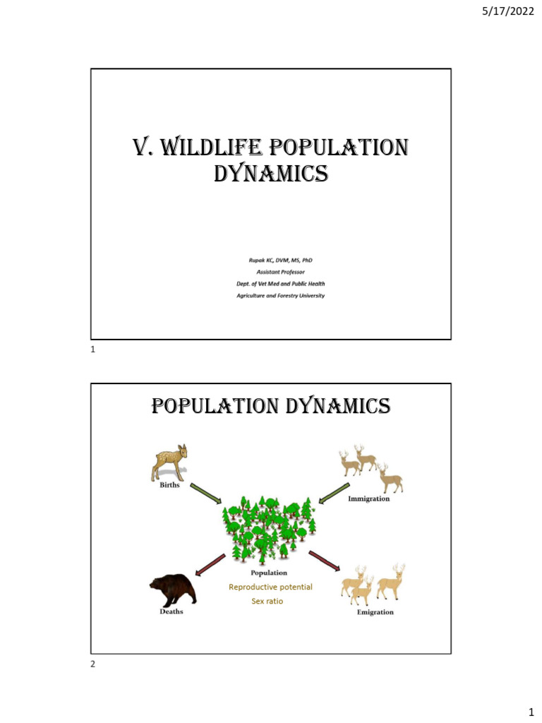 Wildlife Population Dynamics Explained | PDF | Biological Dispersal | Herd