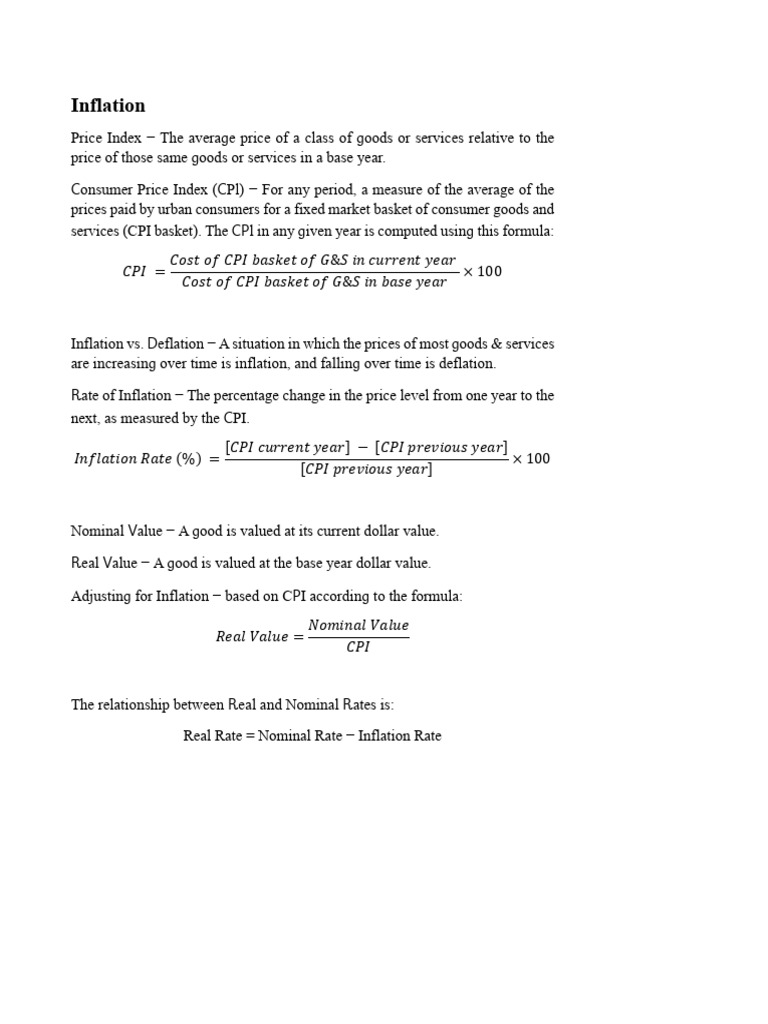Understanding Inflation and CPI Basics | PDF | Interest | Consumer ...
