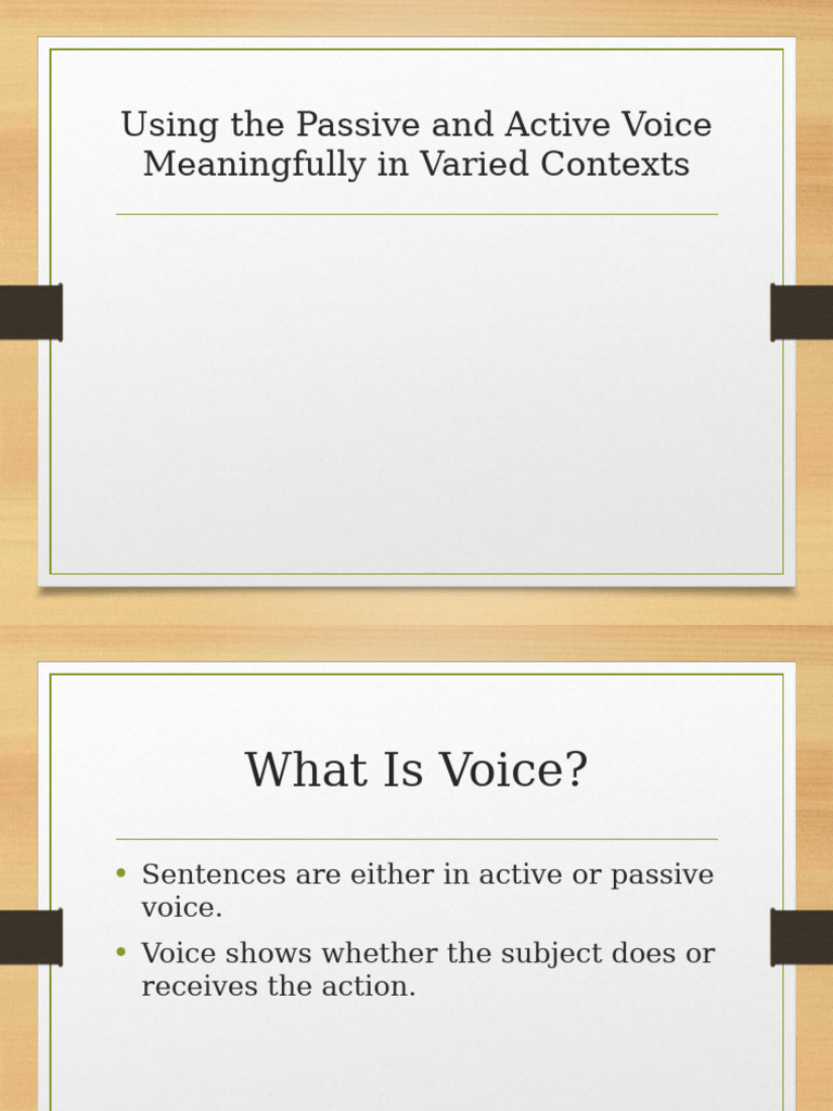 Active vs Passive Voice Explained | PDF