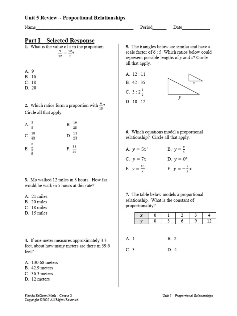 7th Grade Split Work | PDF | Circle | Ratio