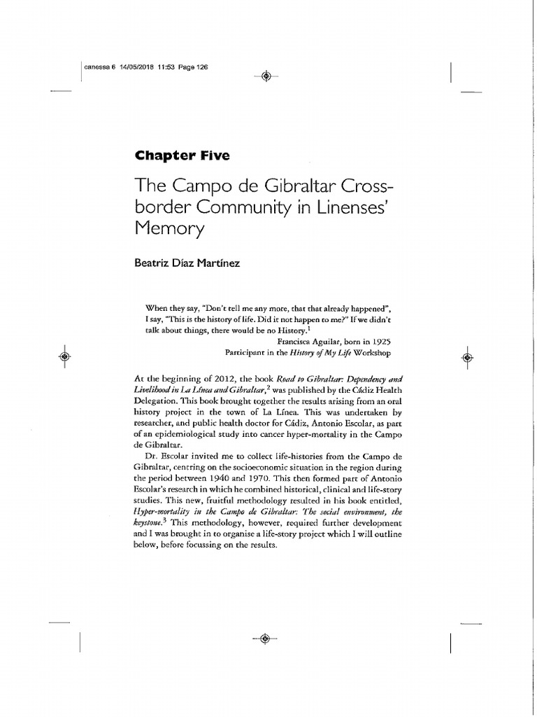 The Campo de Gibraltar Cross Border Community en Linenses' Memory ...