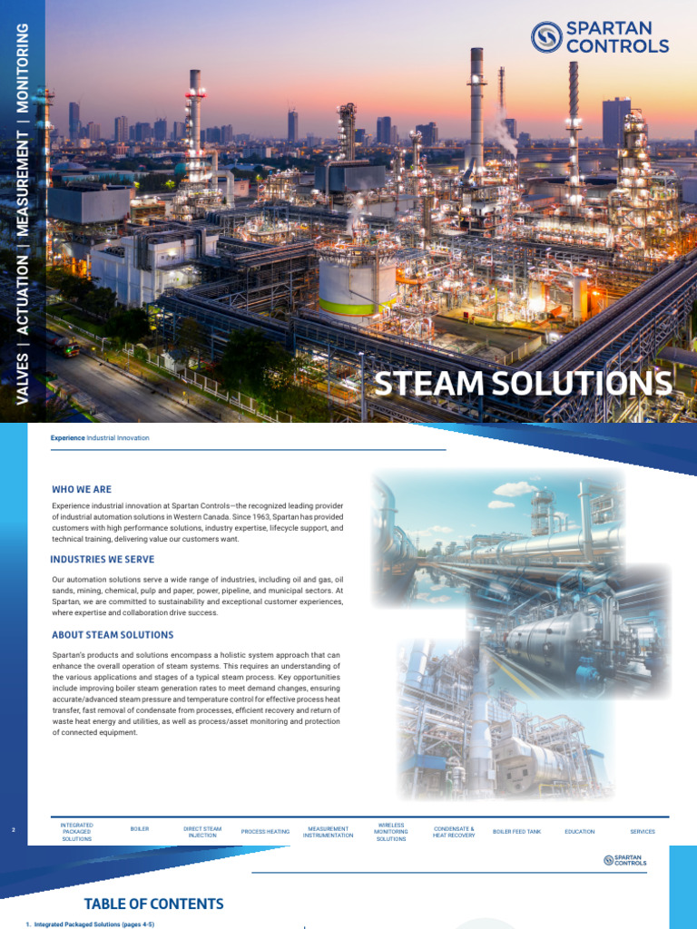 NEW Steam Solutions Brochures From Spartan Controls 1728758446 | PDF ...