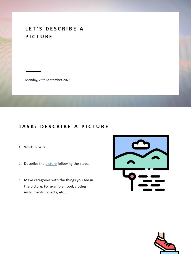 How to Describe a Picture | PDF