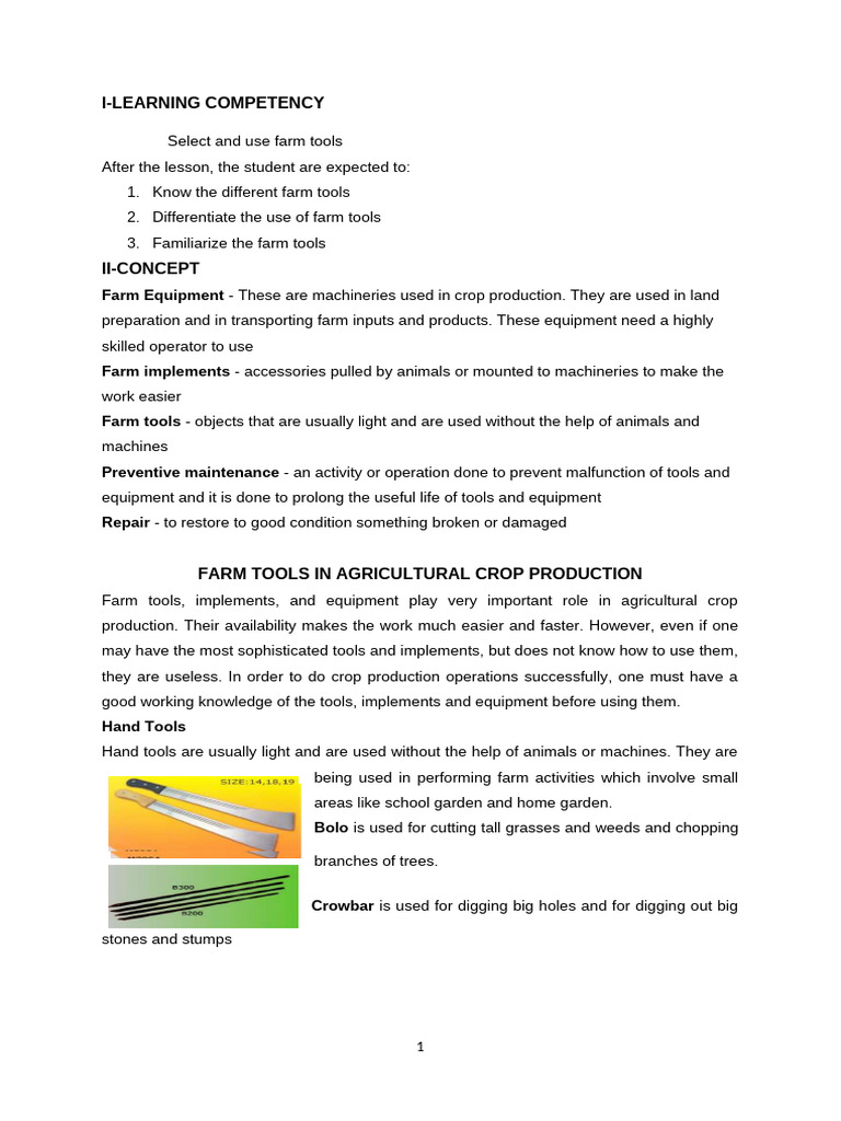TLE 8- MODULE 1 | PDF | Belt (Mechanical) | Agricultural Machinery