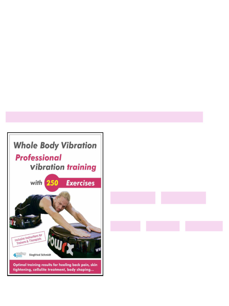 Whole Body Vibration. Professional vibration training with 250 ...