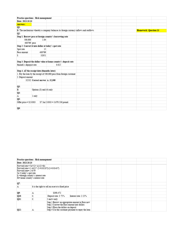 Risk Management Practice Questions | PDF
