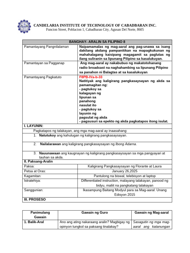 2nd Quarter 4As Lesson Plan Honrejas Demo | PDF