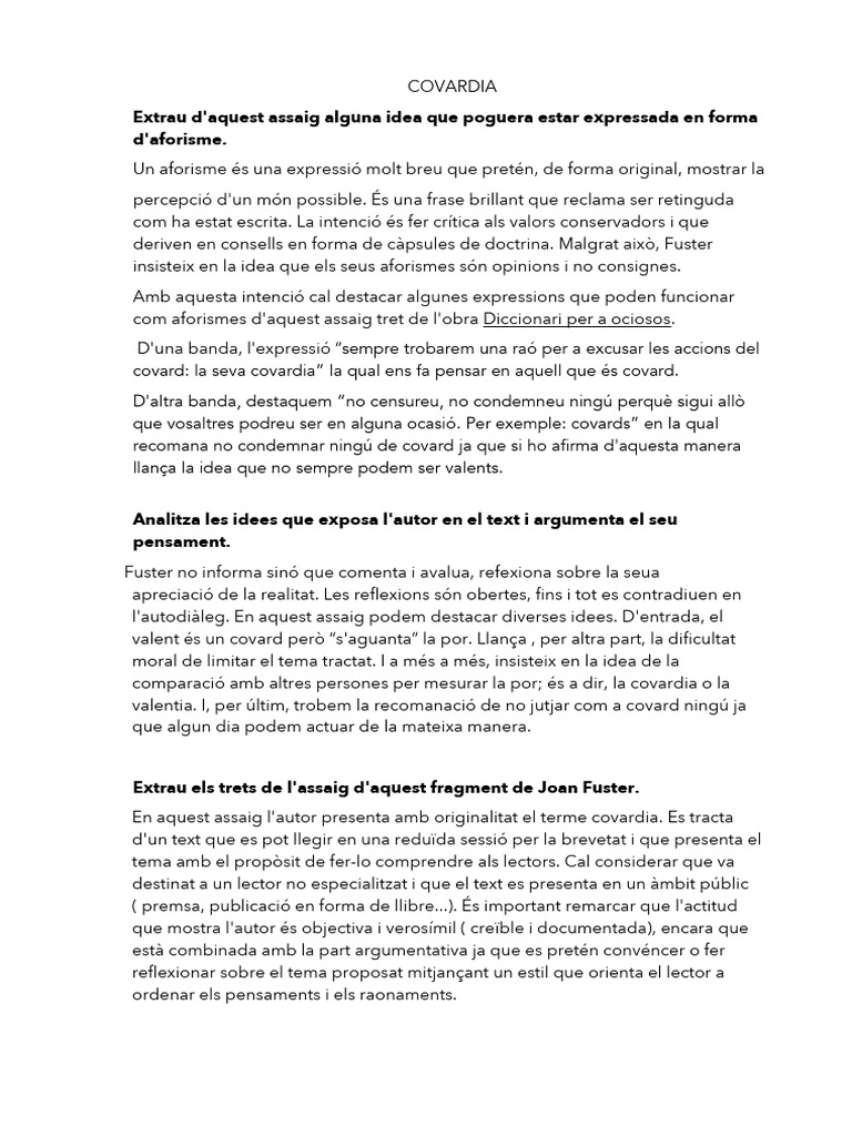 Covardia Comentada de Forma Completa | PDF