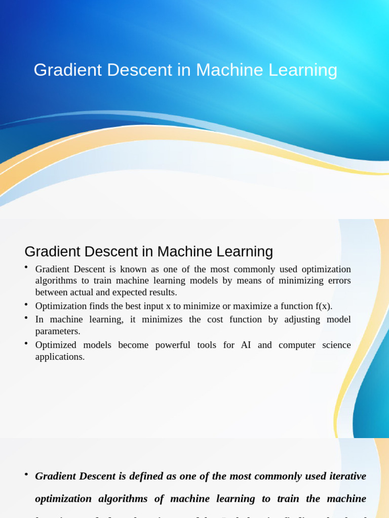 3.3Gradient Descent in Machine Learning | PDF | Machine Learning | Loss ...