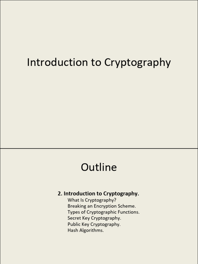 Introduction to Cryptography | PDF | Cryptography | Public Key Cryptography