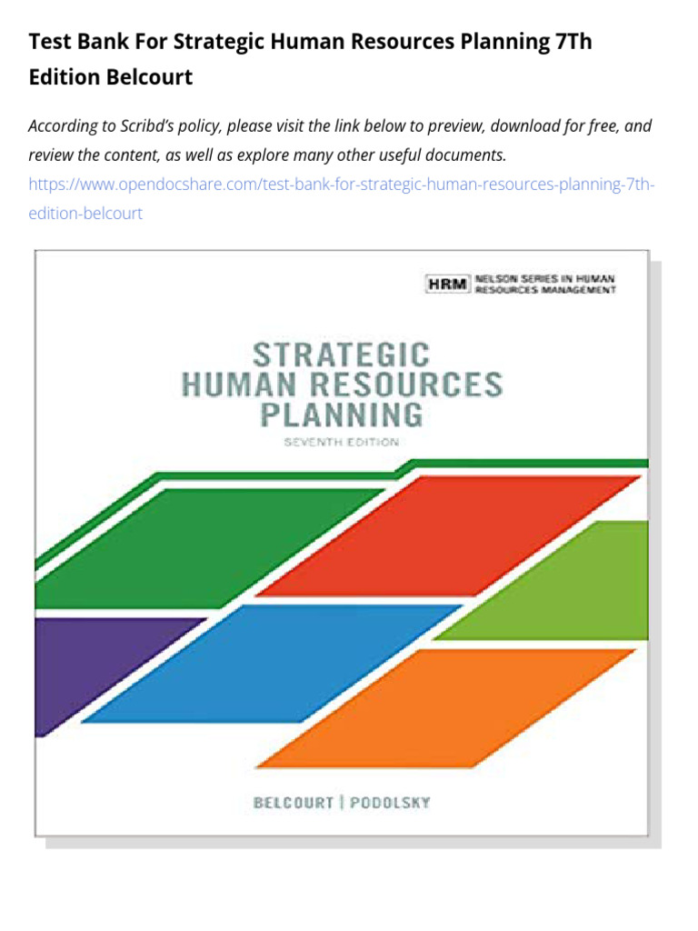 20117 | PDF | Human Resource Management | Forecasting