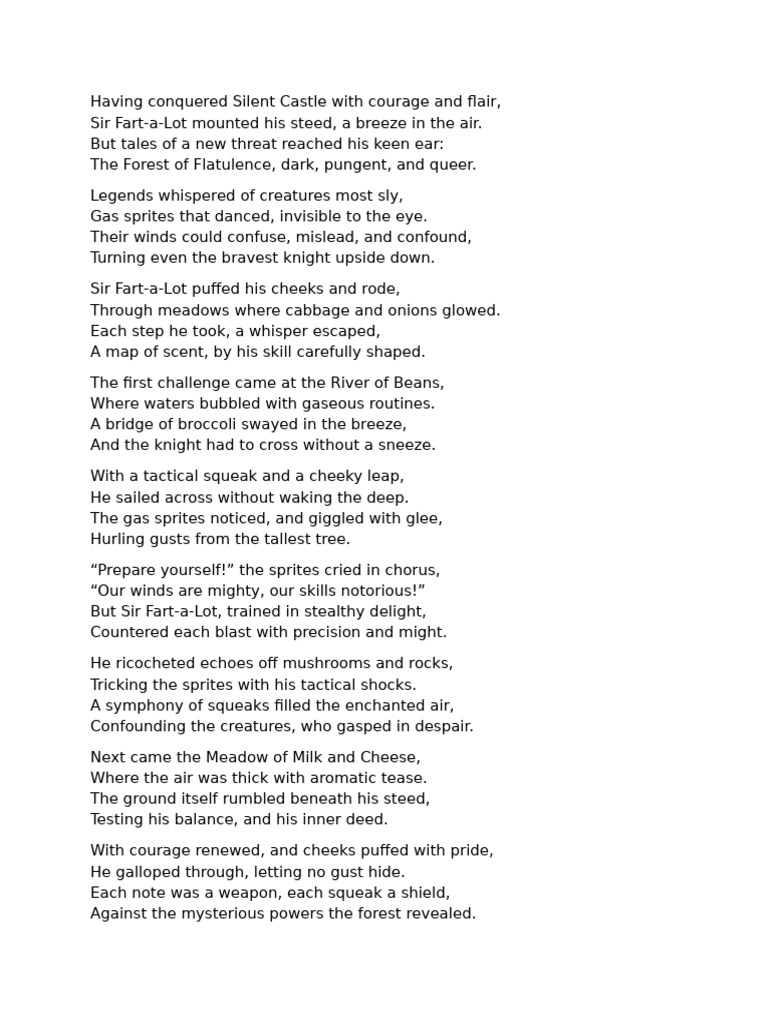 Sir Fart-a-Lot The Forest of Flatulence – Final Saga | PDF