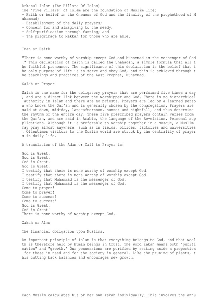 Arkanul Islam | PDF | Hajj | Muhammad