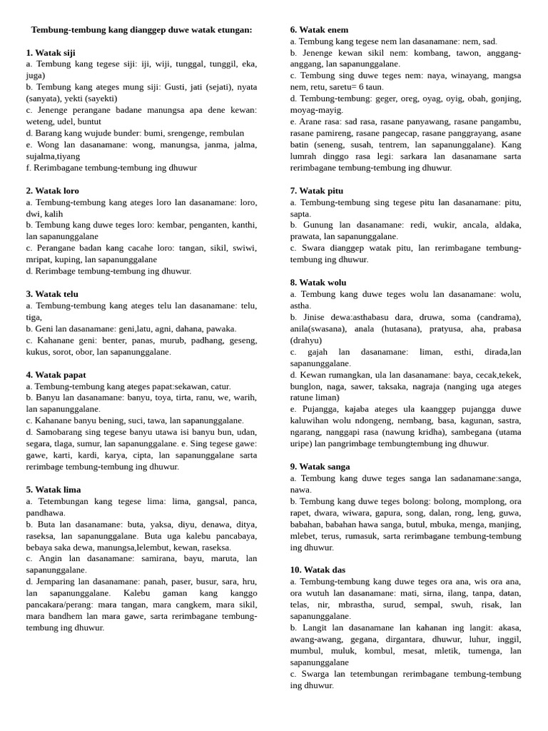 Watak sengkalan | PDF