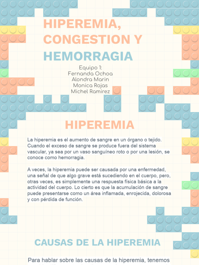 Hiperemia | PDF | Sangre | Sangrado