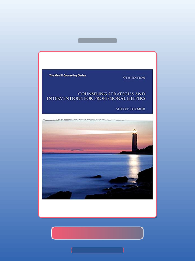 Counseling Strategies and Interventions for Professional Helpers 9th ...