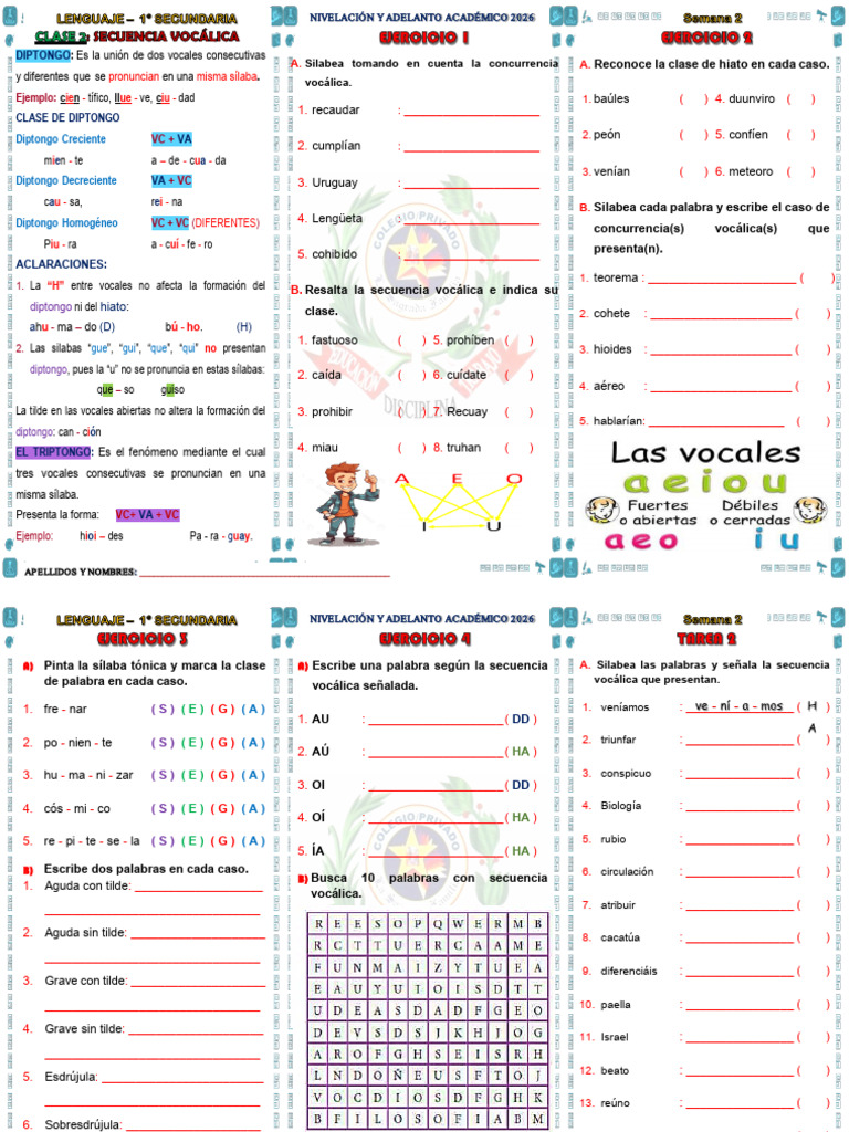 Diptongos y Triptongos en Español | PDF | Fonética | Lingüística