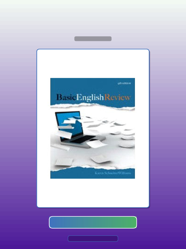 Basic English Review 9th Edition E-book Testbank Solutions | PDF ...
