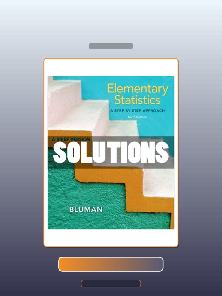 Elementary Statistics a Brief 6 Ed Bluman E-book Testbank Solutions ...