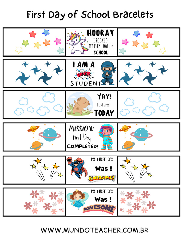 First Day Braceletes 01 | PDF