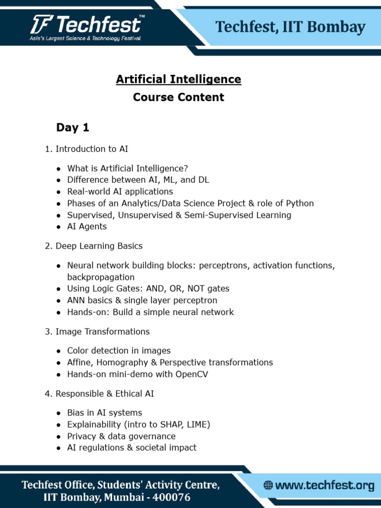 Comprehensive AI Course Overview | PDF