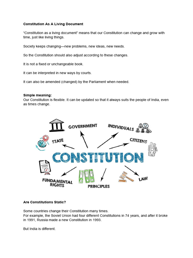 Indian Constitution: A Living Document | PDF | Constitution | Supermajority