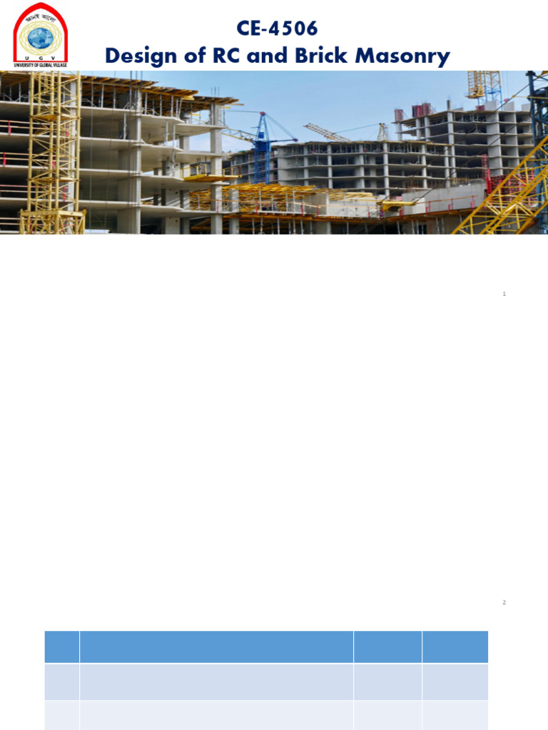 RC and Brick Masonry Design Course | PDF | Civil Engineering | Building ...