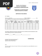Certificate of Sea Service Template | PDF