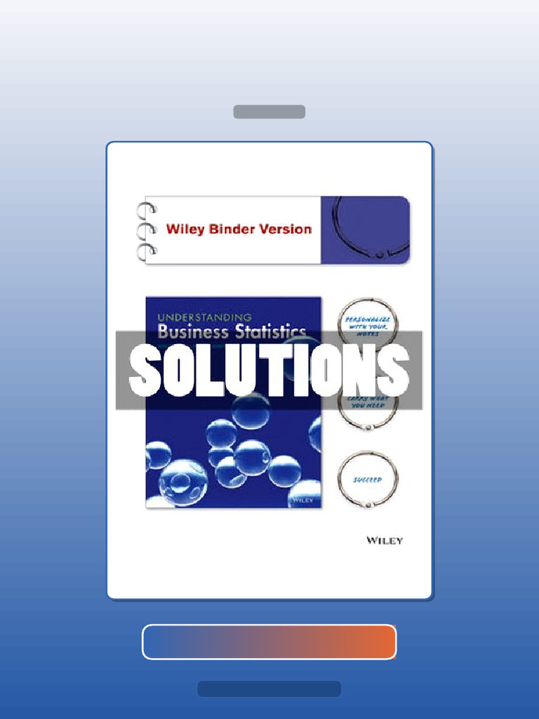 Understanding Business Statistics 1 Ed Freed E-book Testbank Solutions ...