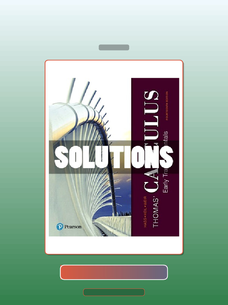 Thomas Calculus Early Transcendentals 14 Ed Hass E-book Testbank ...