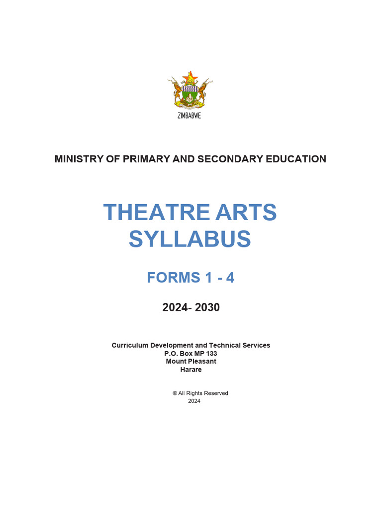 Revised Theatre Forms 1-4 | PDF | Learning | Creativity