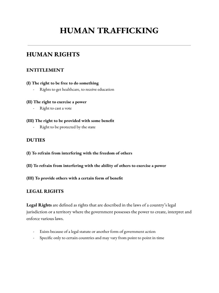 Understanding Human Rights and Trafficking | PDF | Human Trafficking ...