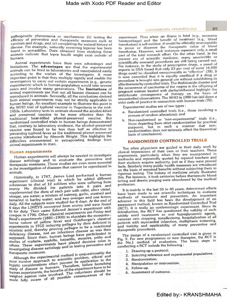 Animal vs Human Experiments in Medicine | PDF | Randomized Controlled ...