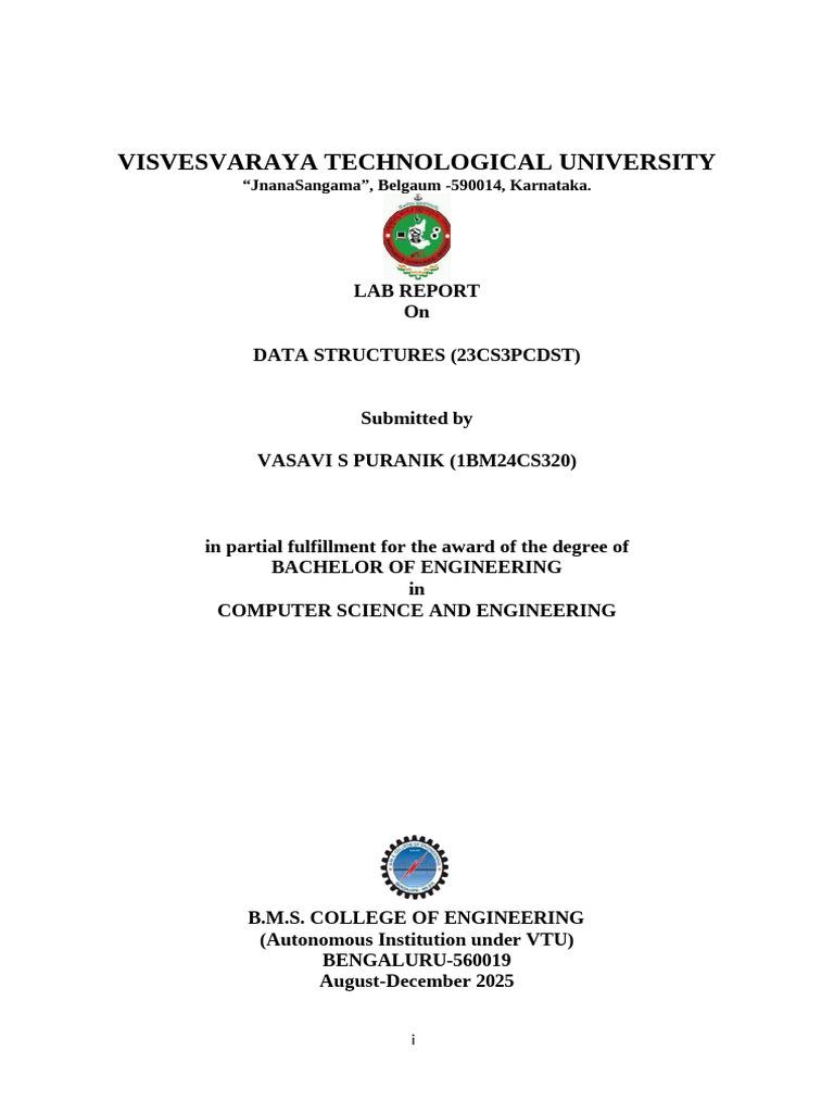 DS LAB REPORT (1) | PDF | Queue (Abstract Data Type) | Software Engineering