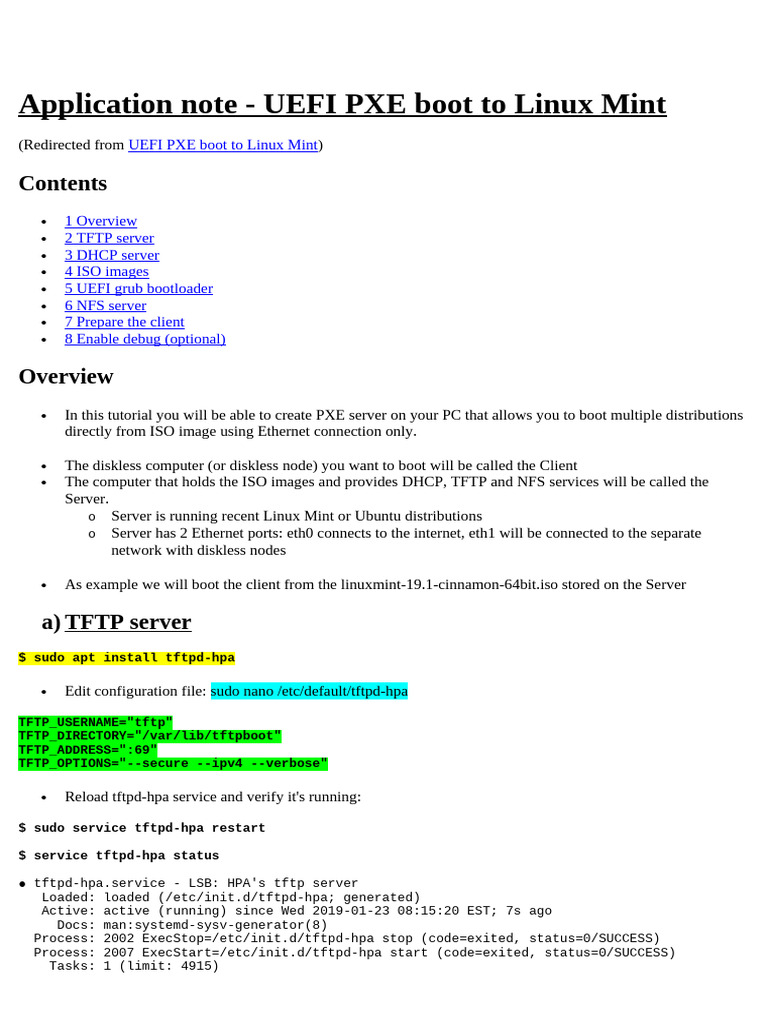 PXE Linux Mint | PDF | Network Architecture | System Software
