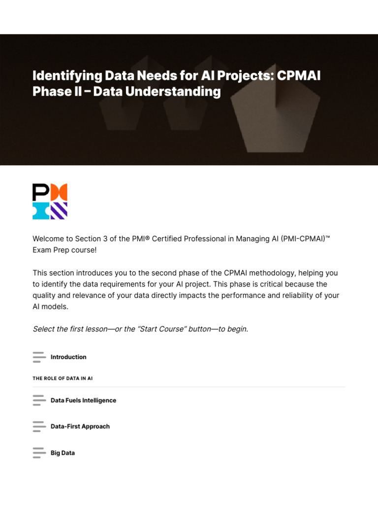 02_Identifying-Data-Needs-for-AI-Projects | PDF | Big Data | Artificial ...