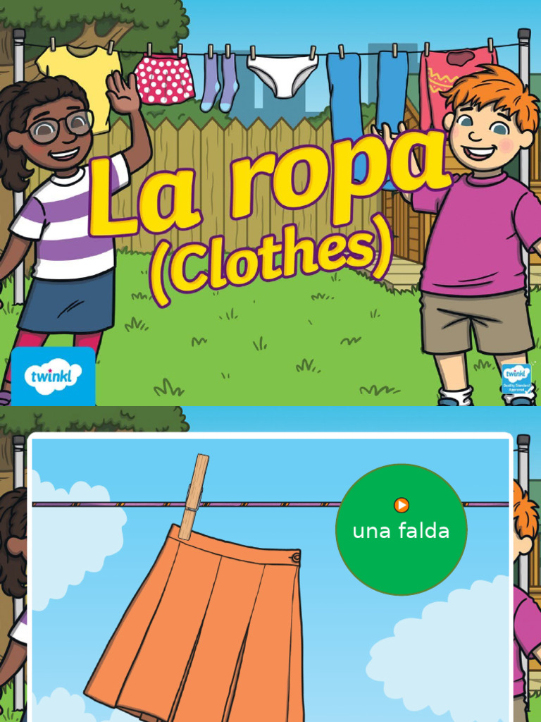 Spanish Clothing Vocabulary Guide | PDF | Clothing