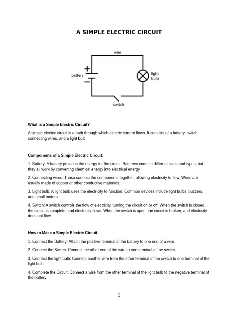 How to Build a Simple Electric Circuit | PDF