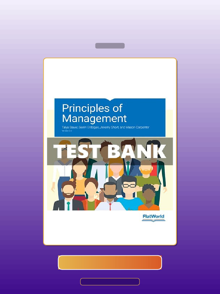 Principles of Management Version 3 0 3 Ed Bauer E-book Testbank ...