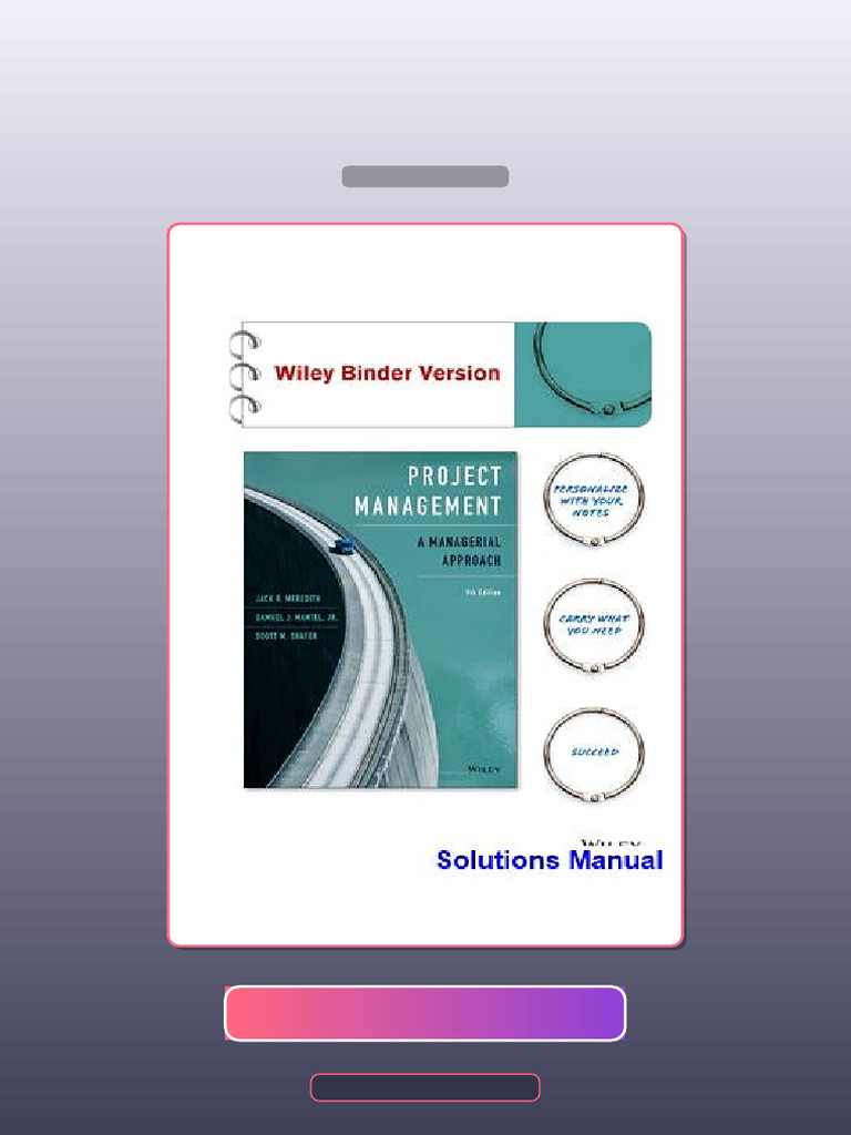 Project Management a Managerial Approach 9th Edition Meredith E-book ...