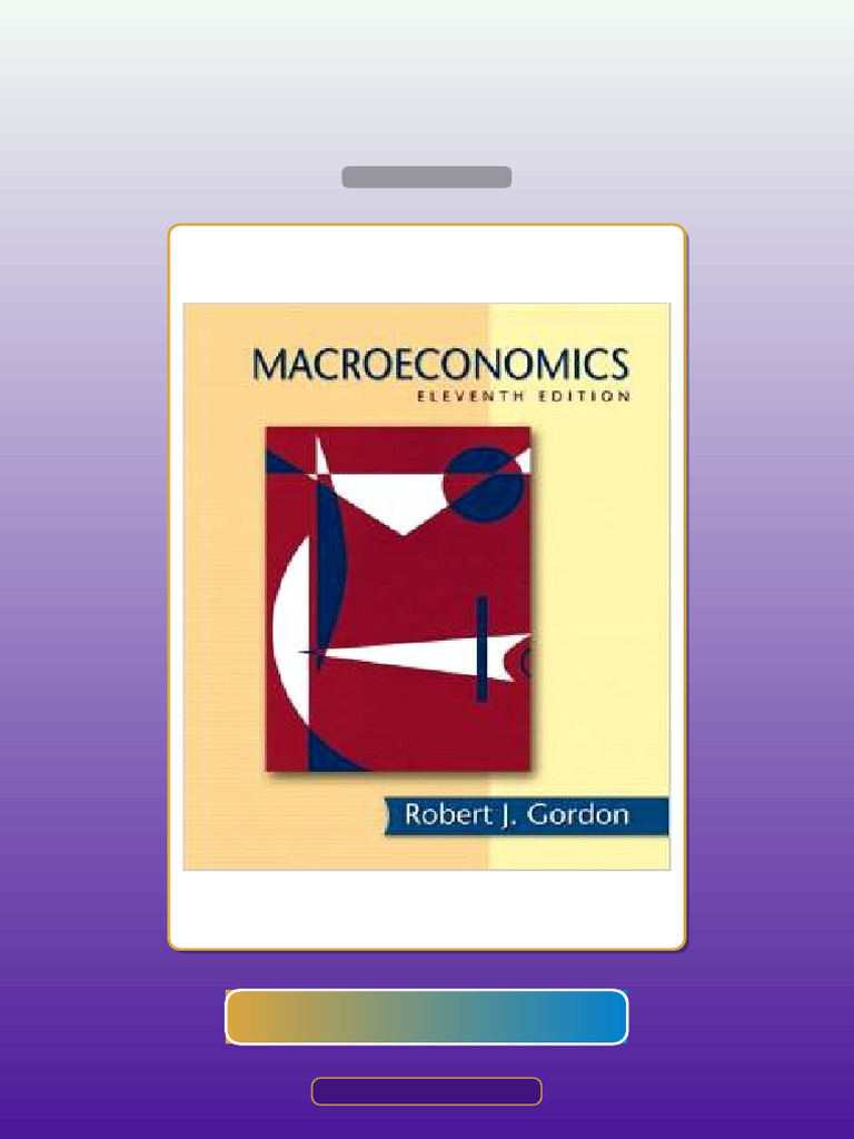 Macroeconomics 11th Edition by Robert J Gordon E-book Testbank ...